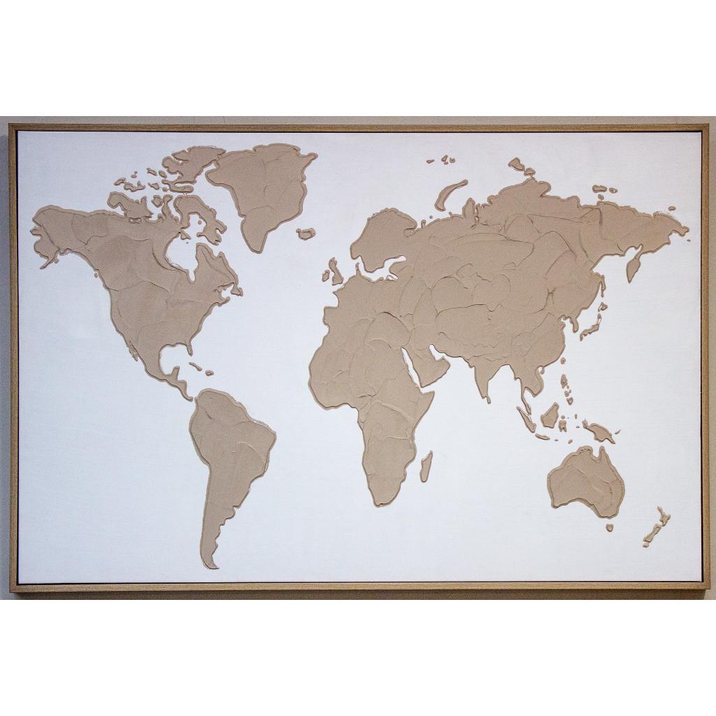 Framed World Map 80cm x 120cm – Home Living Direct